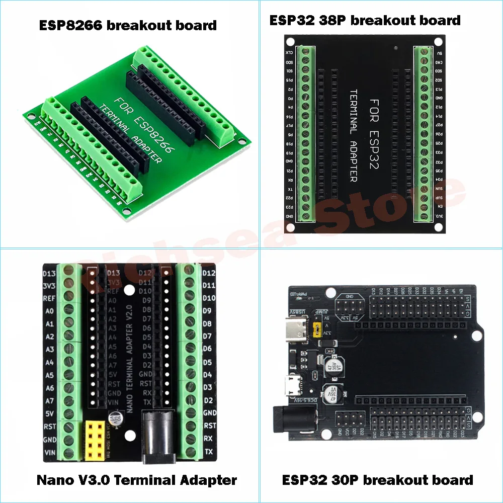 ESP32-ESP32S-ESP8266-ESP-12E-Breakout-Board-GPIO-1-into-2-Compatible ...
