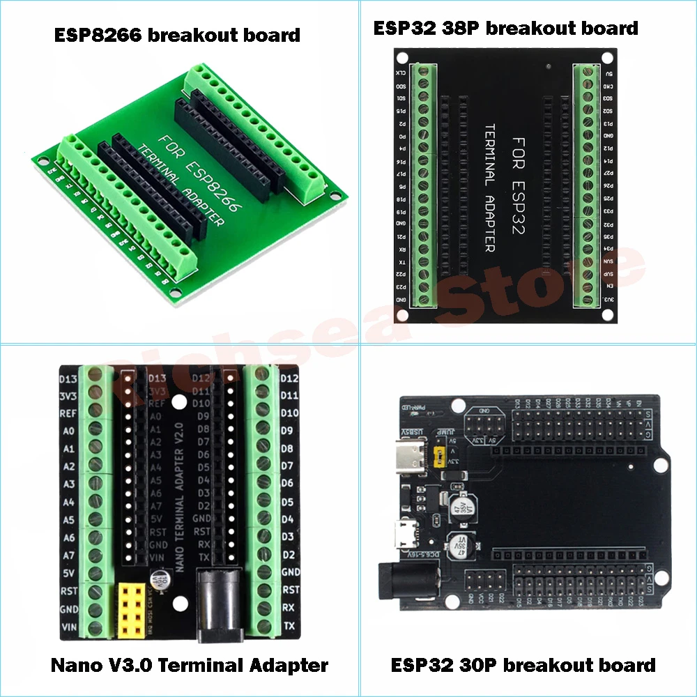 Esp32 Esp32s Esp8266 Esp 12e Breakout Board Gpio 1 Into 2 Compatible