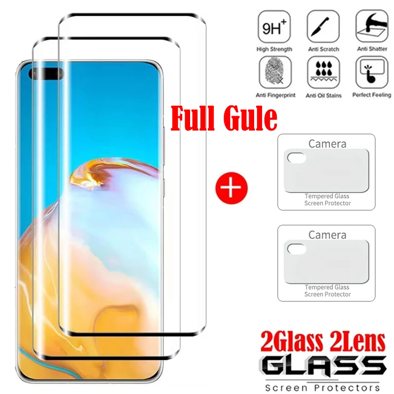 3D-Full-Gule-Tempered-Glass-For-Huawei-P40-Pro-Full-Screen-Coverage ...