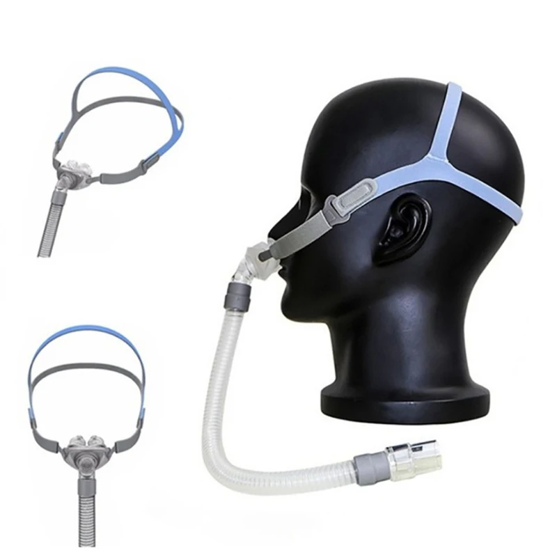 CPAP Sleep Mask Silicone Respirator Cushions With Adjustable Headgear ...