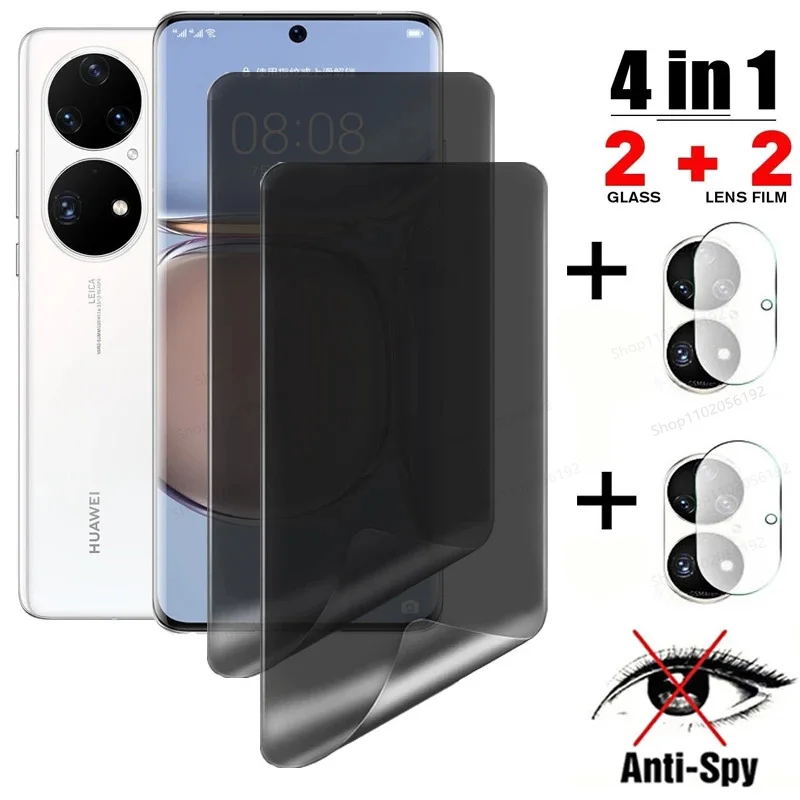 Privacy-Screen-Protector-for-Huawei-P30-P40-Pro-P50-Pro-Anti-Spy ...