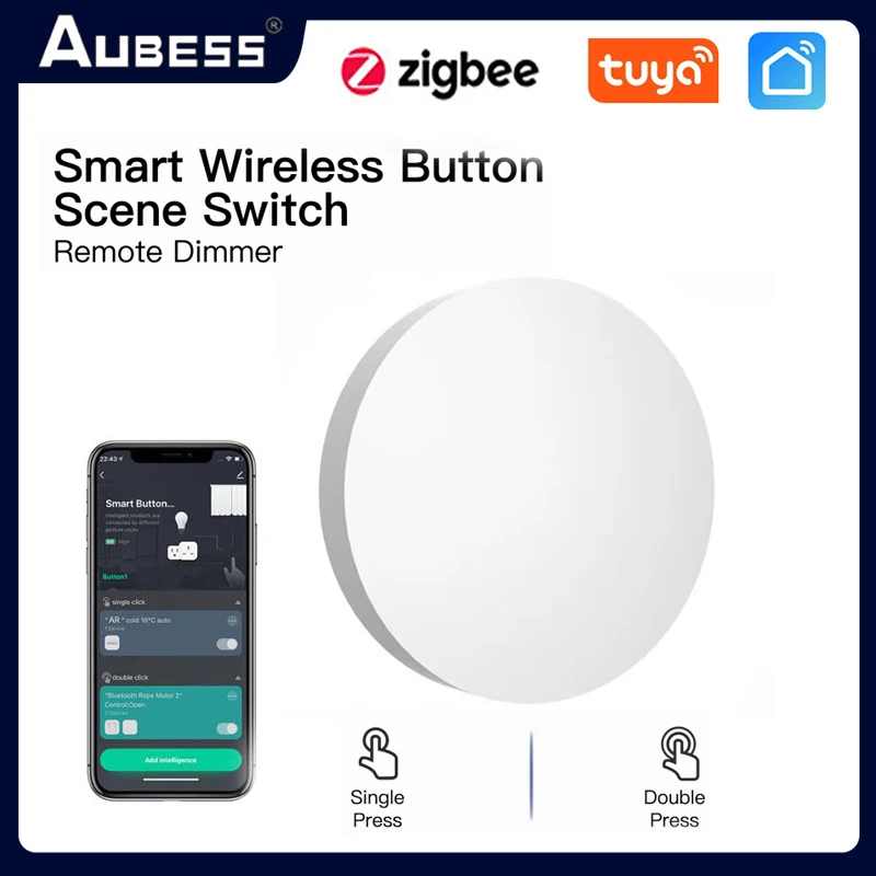 Tuya ZigBee Button Smart Scene Switch Multi-scene Linkage Wireless ...