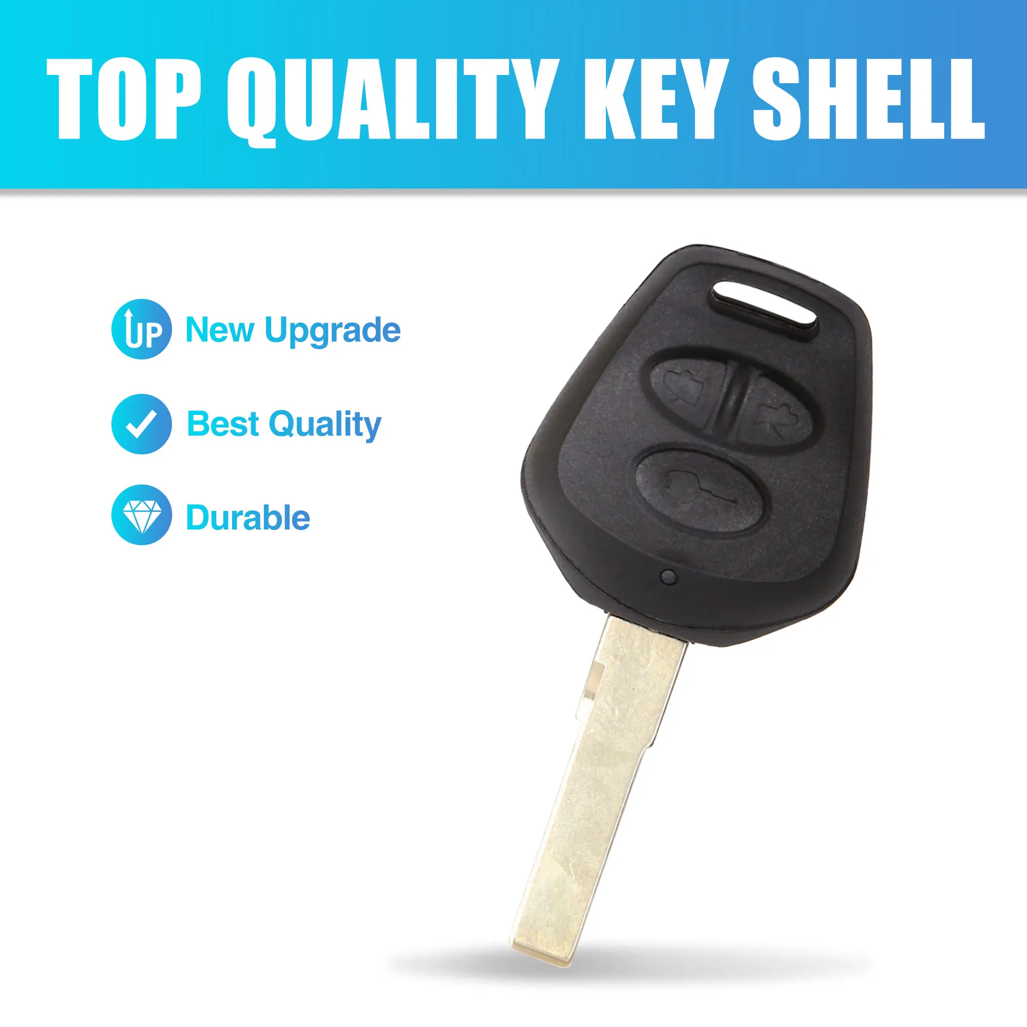 uxcell-New-3-Buttons-Uncut-Insert-Key-Fob-Remote-Control-Case-Shell-Replacement-For-Porsche ...