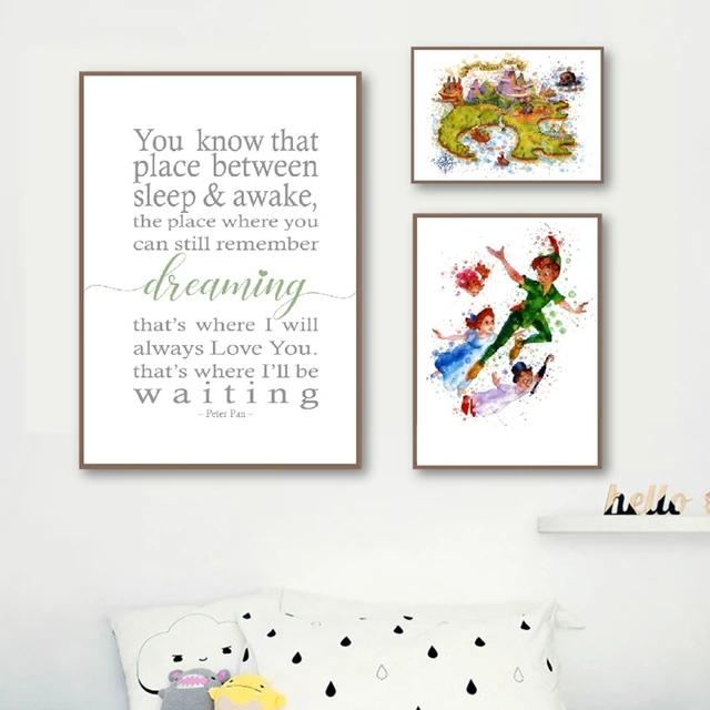Peter Pan Quote Poster