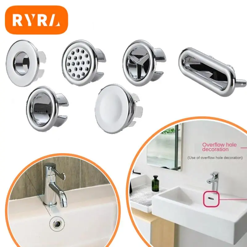 Plastic-Sink-Hole-Overflow-Cover-For-Kitchen-Bathroom-Sink-Hole ...