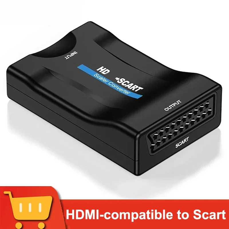 1080P HDMI-compatible to SCART Video Audio Upscale Converter Adapter ...