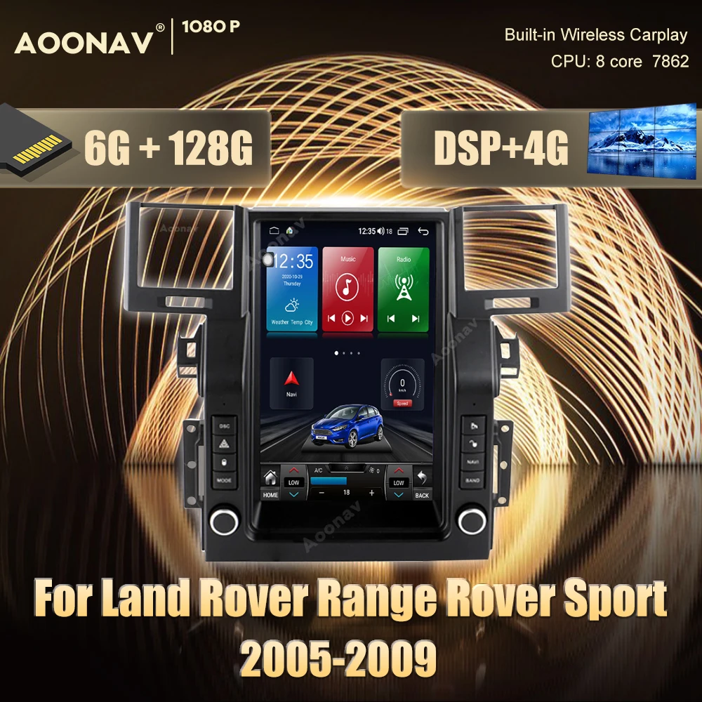 128gb carro rádio 2din android 10.0 para land rover range sport l320 ...
