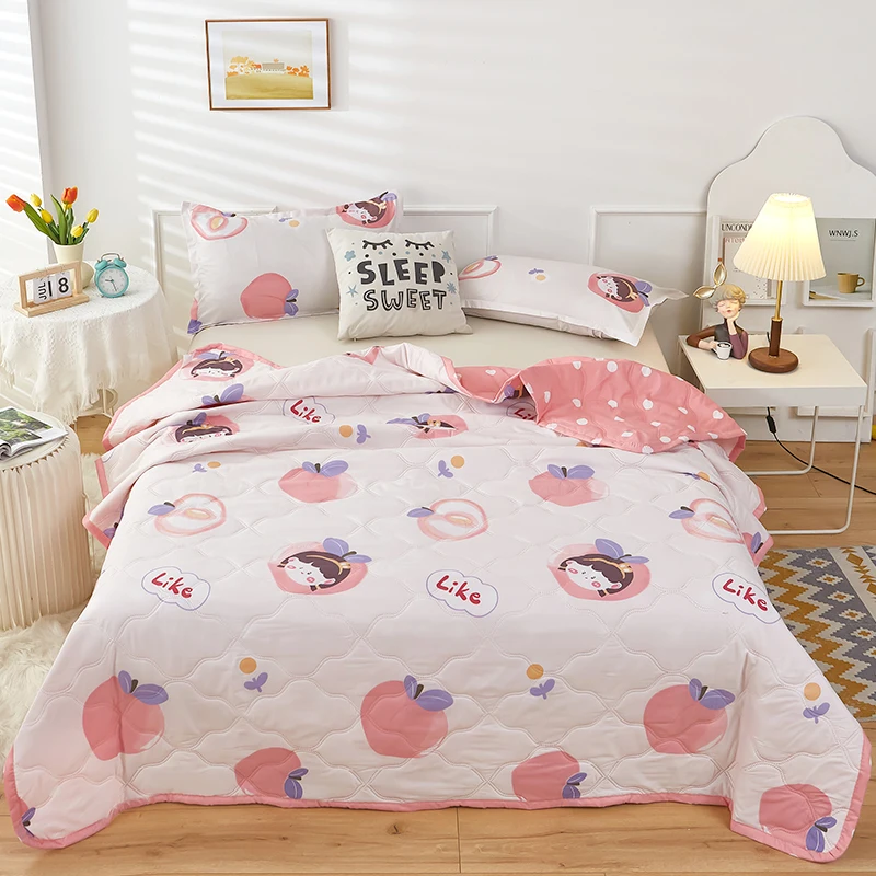 Summer Air Conditioner Quilt Thin Pure Cotton Waable Single Double Full ...