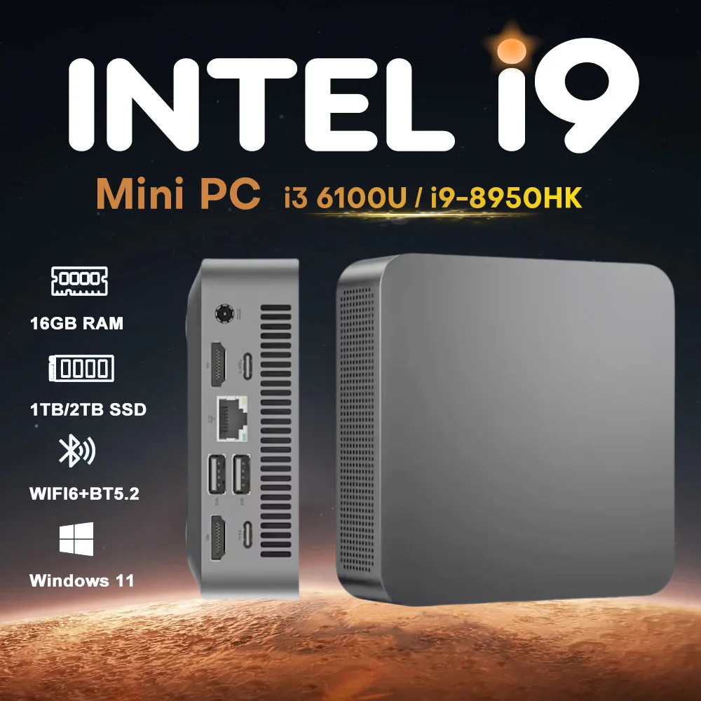 Mini Computer PC Windows 11 i9 8950HK i3 6100 16GB RAM 1TB Gaming ...