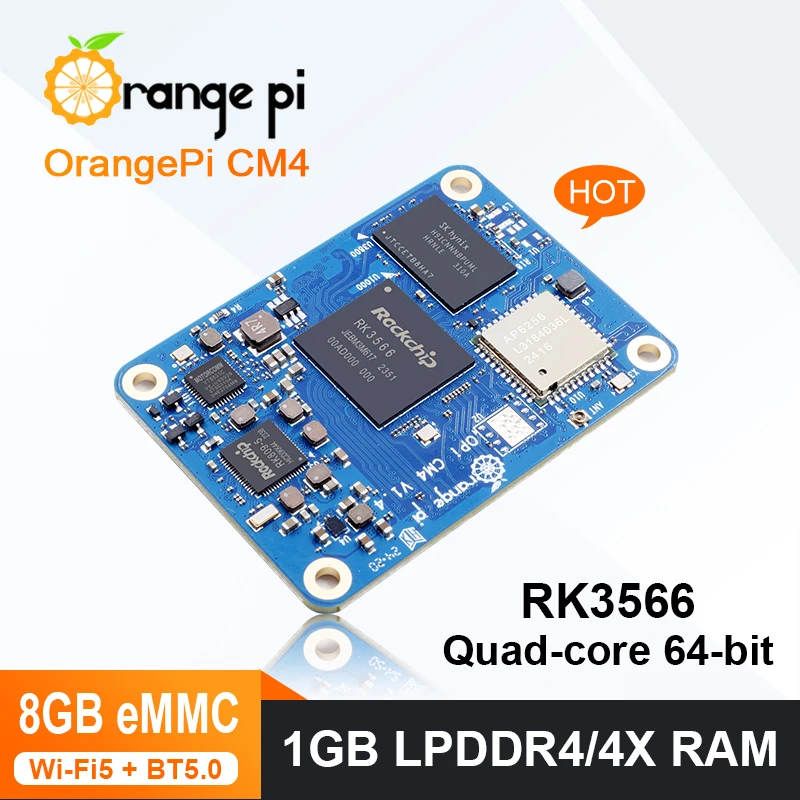 Orange Pi CM4 1G RAM+8G EMMC Mini PC DDR4 Rockchip RK3566 Orange Pi ...