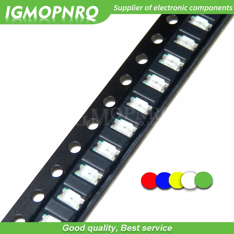 100PCS 1206 SMD LED diodes light yellow red green blue White IGMOPNRQ