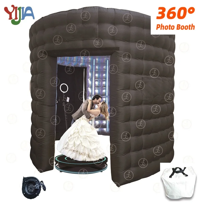 360 Spin Inflatable Photo Booth Enclosure With LED Lights Free Logo ...