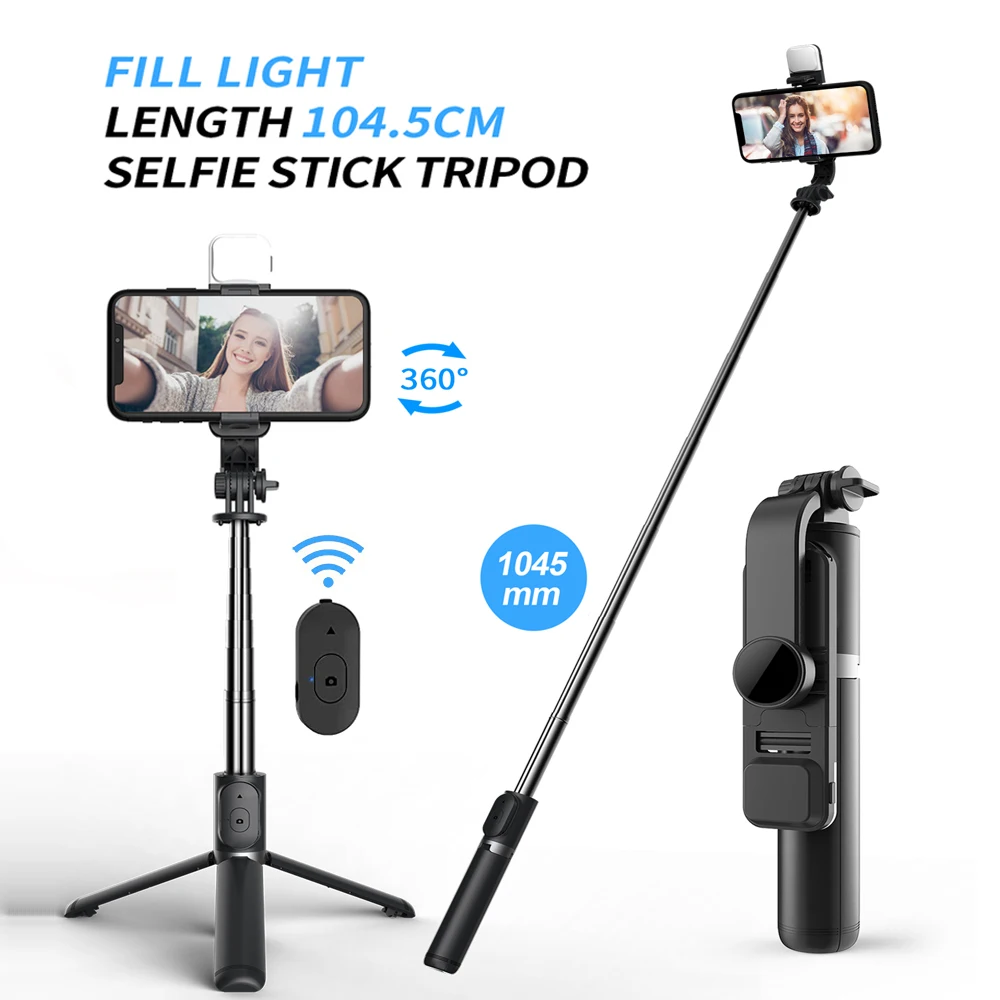 New Wireless Bluetooth Selfie Stick Tripod with Remote Extendable ...