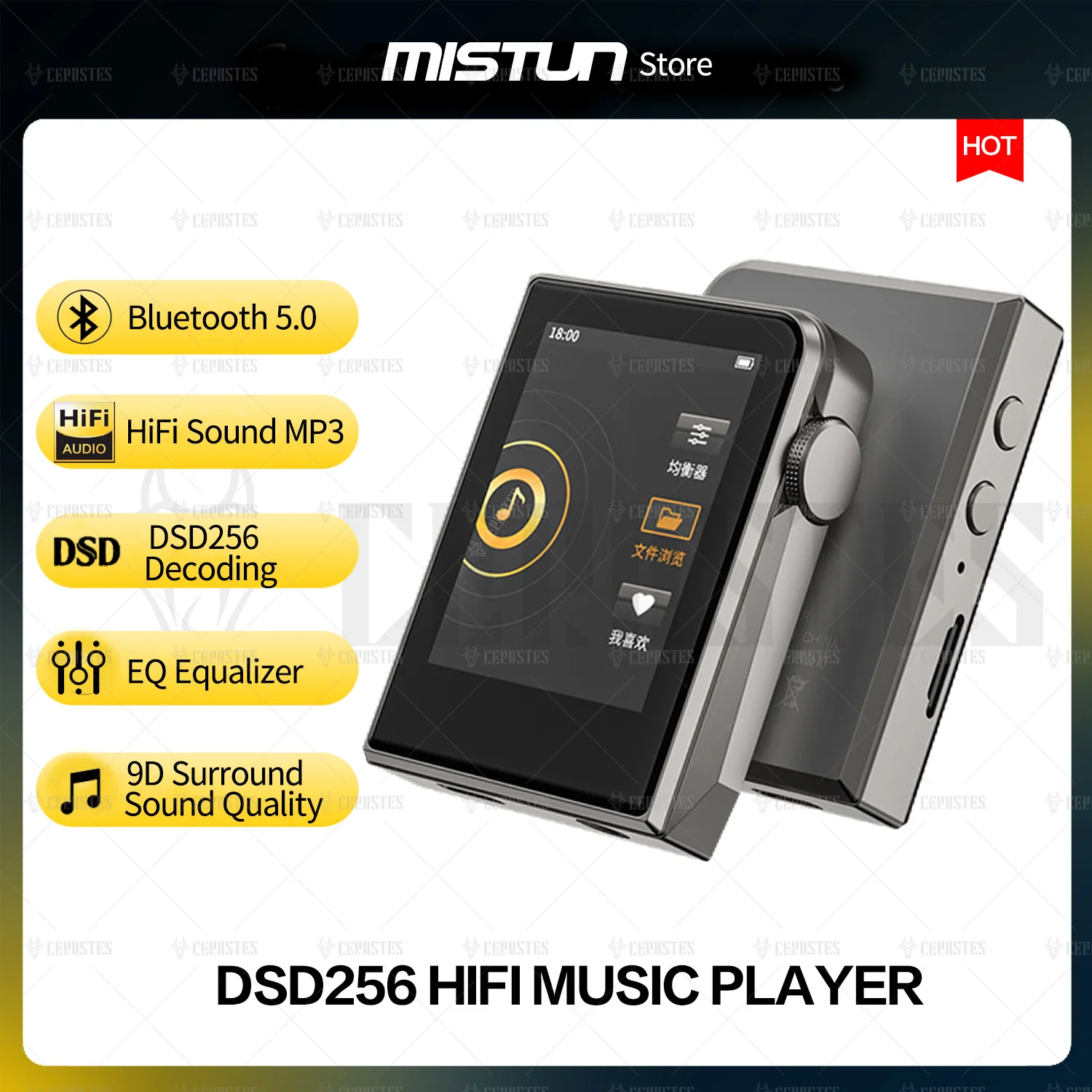 2023NEW DSD256 Mini HiFi MP3 Music Player Metal 24Bit/192KHz DSP DAC ...
