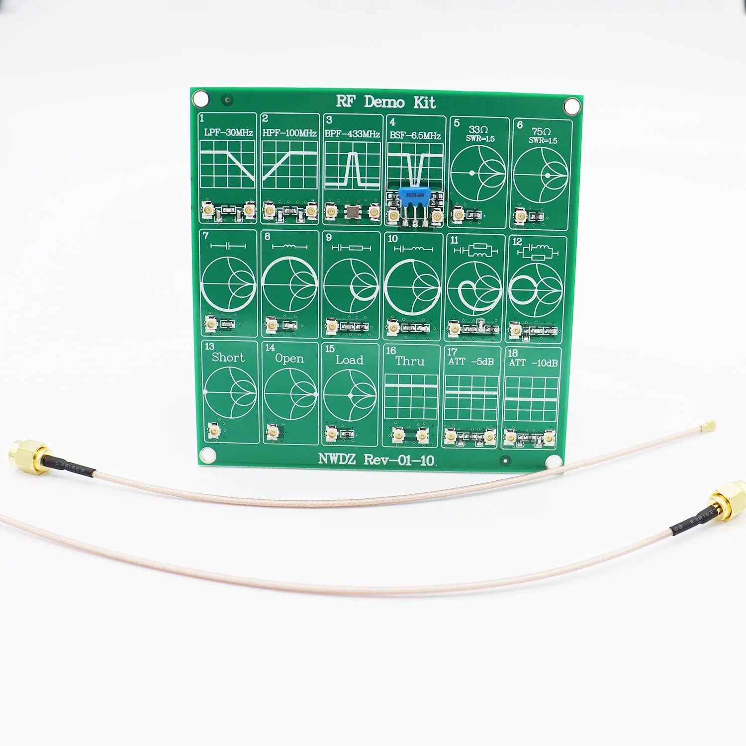 RF Test Board, 18 Functional Modules RF Demo Kit NanoVNA RF Test Module ...