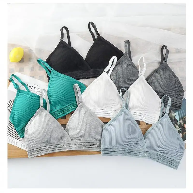 Sexy-Backless-Lingerie-Breathable-Ribbed-Bra-Wireless-Push-Up-Brassiere ...