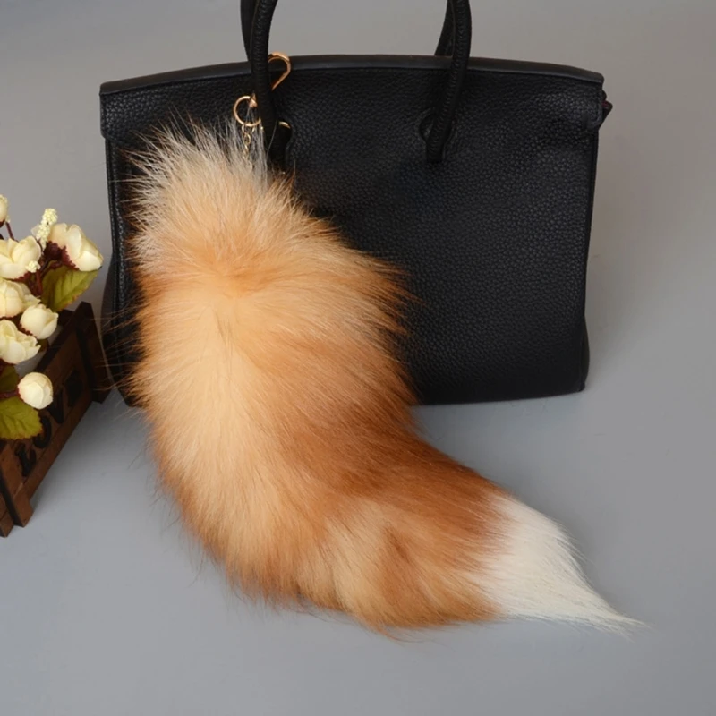 40cm-Furry-Animal-Tails-Keychain-Gifts-Cute-Plush-Fox-Tail-Keyrings-for ...