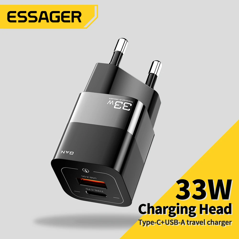 Essager 33w Gan Usb Charger Fast Charger Pd Qc 3.0 Usb C Charger Quick ...