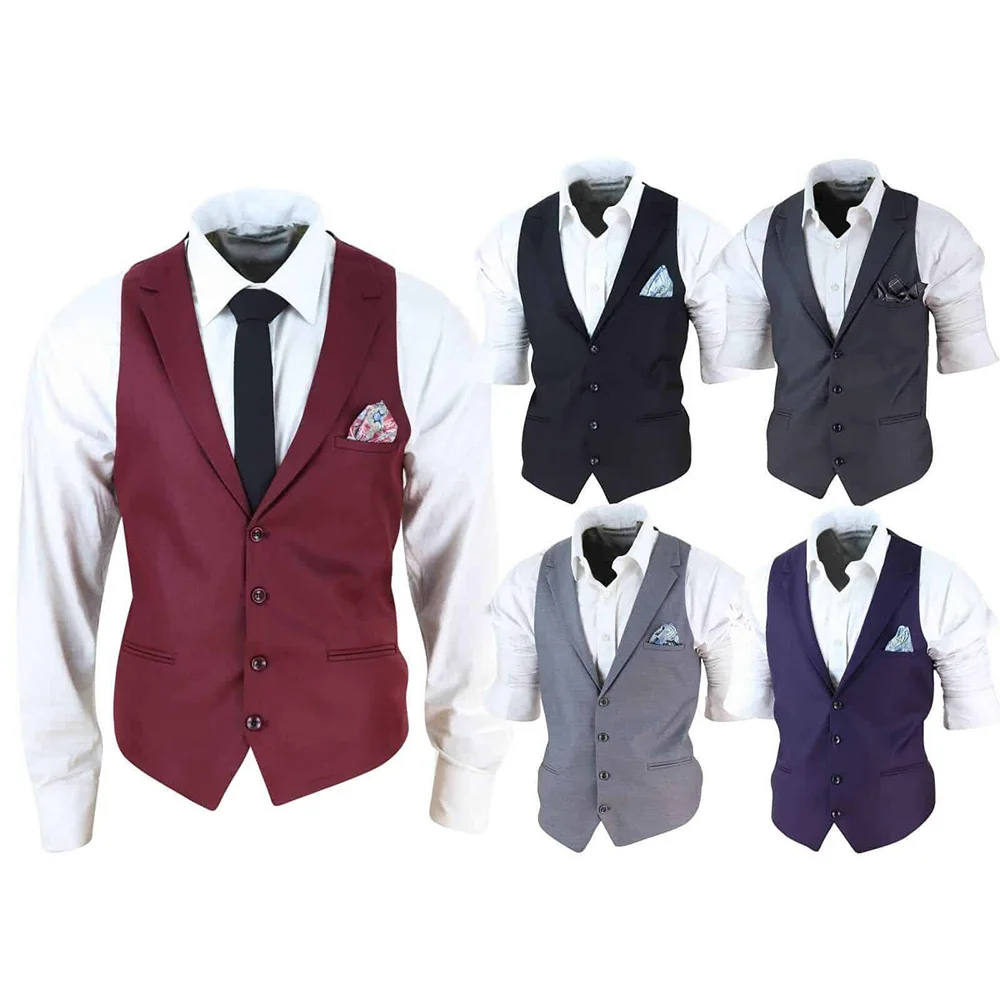 Fashion-Vests-for-Men-High-Quality-Notch-Lapel-Single-Breasted ...