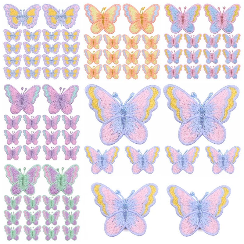10PCS-lots-24-Color-Butterfly-Patch-Sew-Embroidery-Patch-For-Clothing ...
