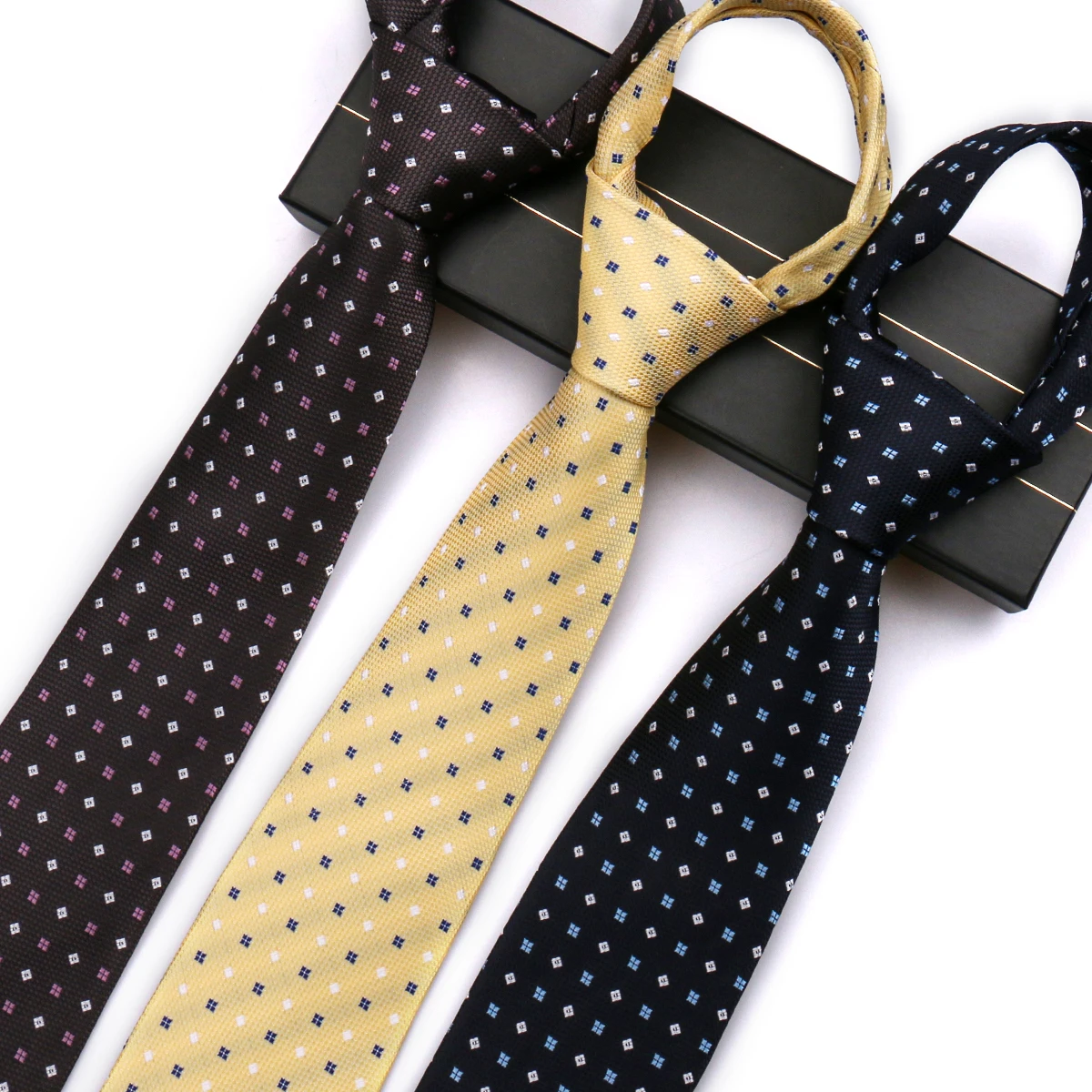 Elegant-Luxury-Men-s-Fashion-Necktie-Dot-Block-Plaid-High-Quality-Tie ...