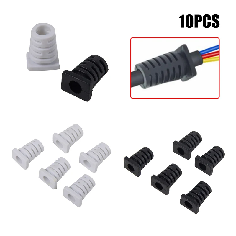 10pcs 5.0mm Cable Gland Connector Rubber Strain Relief Cord Boot ...