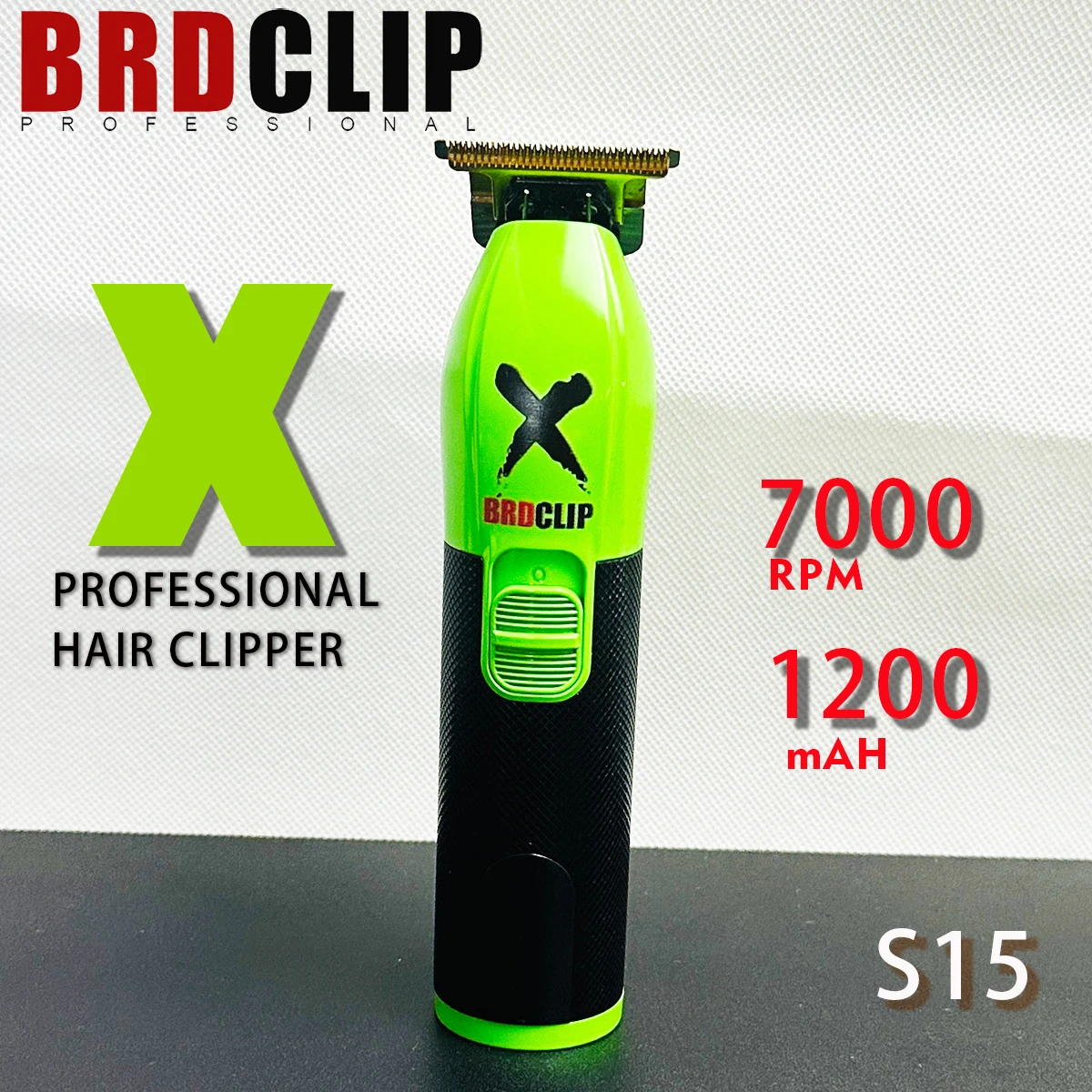 BRDCLIP-S15-Professional-7000RPM-2-Gears-Hair-Trimmer-Barber-Carving ...