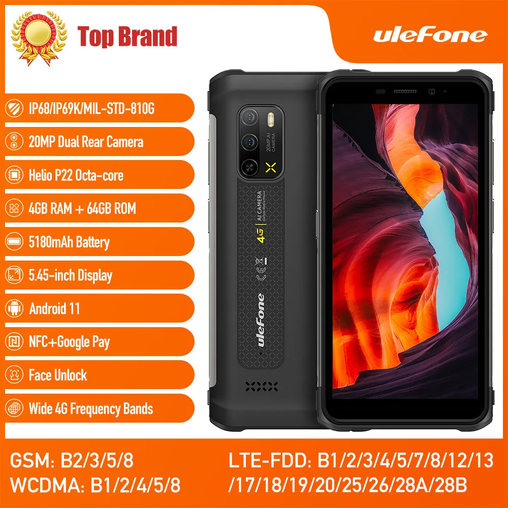Ulefone-Armor-X10-Pro-Rugged-Phone-4GB-64GB-Waterproof-Smartphone ...