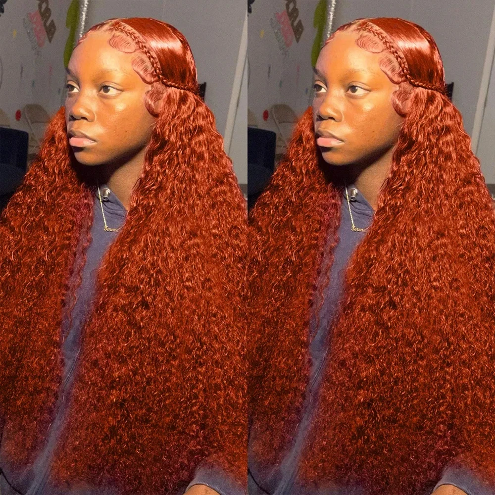 MELODIE-250-Density-40-Inch-Orange-Ginger-Deep-Wave-13x4-13x6-HD ...