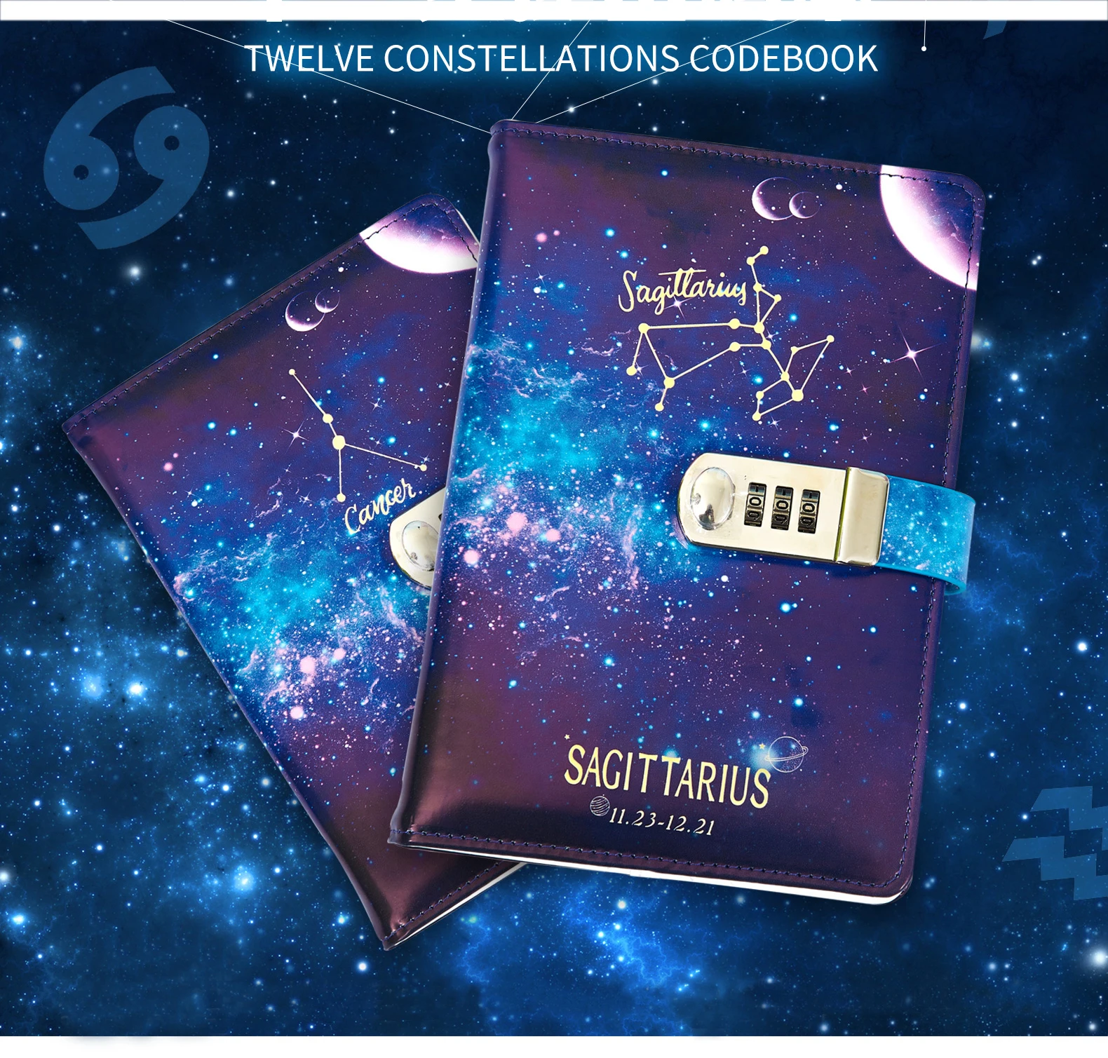 A5-Vintage-Lockable-Diary-Constellation-Travel-Journal-PU-Leather ...