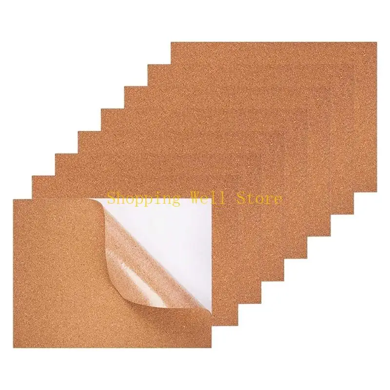 KX4B 8 Piece Cork Wall Pin Boards Sheet Collection Corkboard with ...