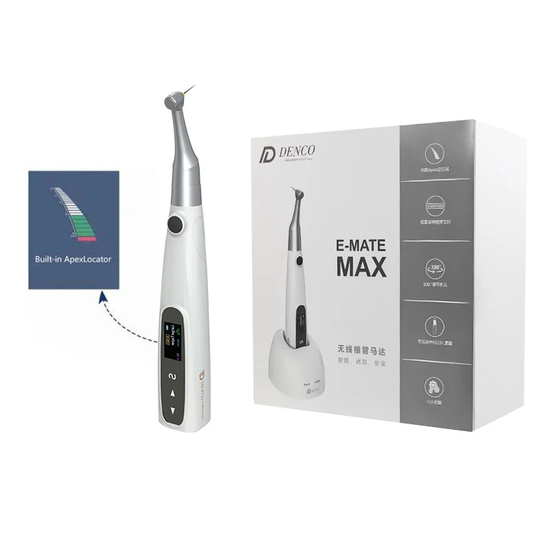 DENCO Dental Endo Motor With Apex Locator 16:1 Contra Angle With Files ...