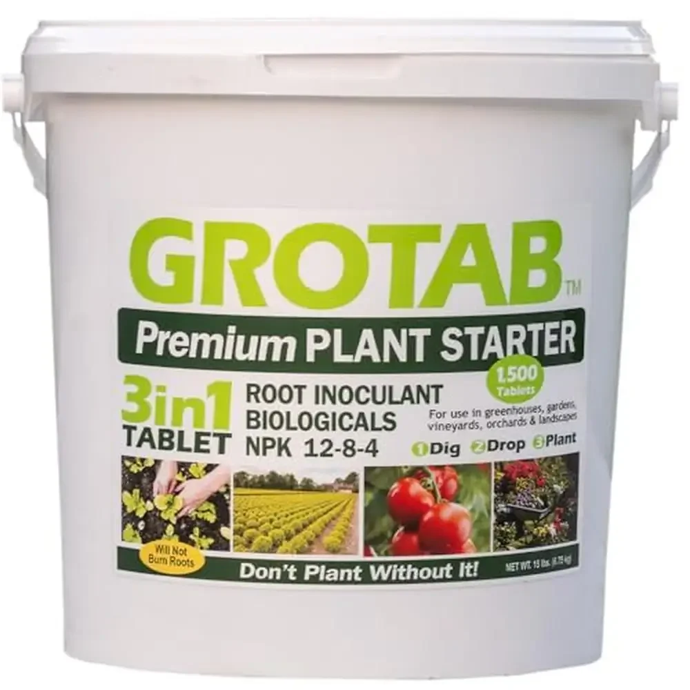 GROTAB-3-in-1-Plant-Food-Tablets-1500-Tabs-Natural-12-8-4-Fertilizer ...