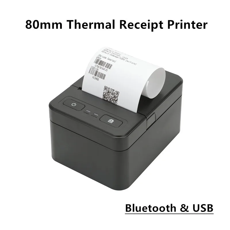 80mm Thermal Receipt POS Printer USB Wireless Bluetooth Ticket Bill IOS ...