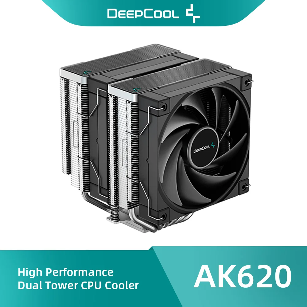 Deepcool Ak620 1850 Rpm Pwm Cpu Air Cooler With Dual 12cm Fan 6 ...