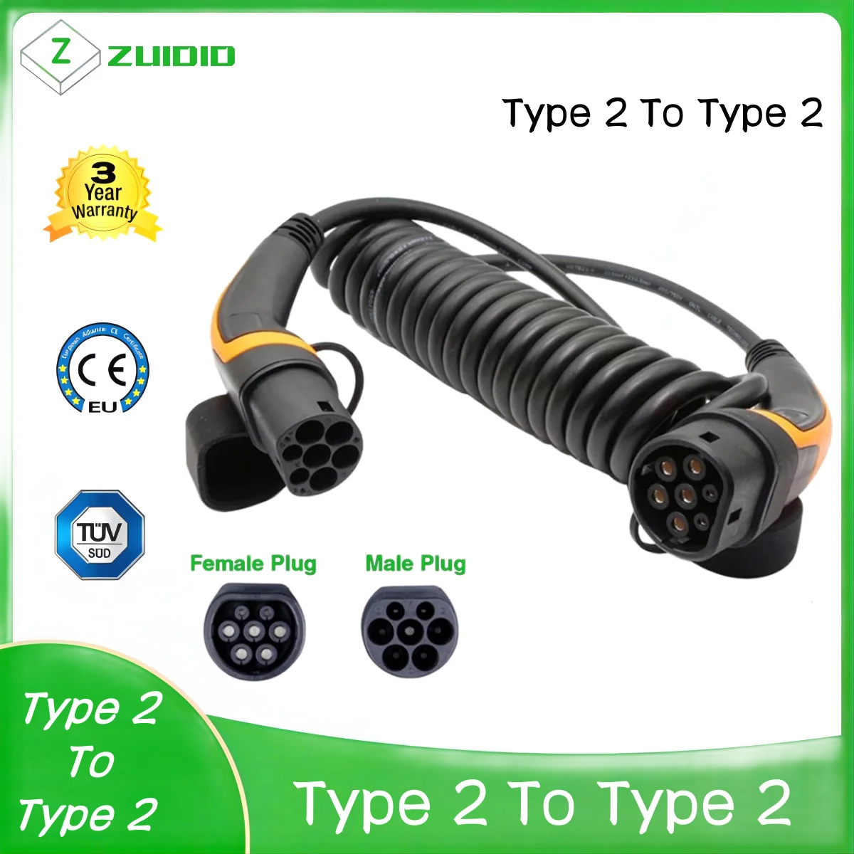 8-10-15-Meters-Type2-Female-to-Male-Plug-EV-Charging-Cable-32A-22KW ...