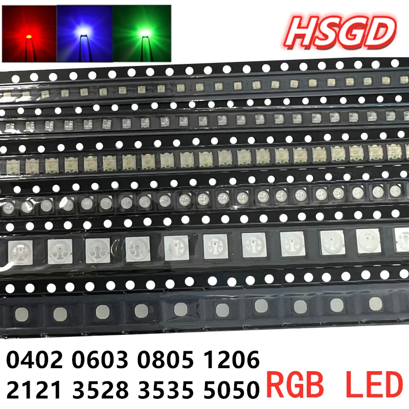 100pcs-SMD-LED-RGB-Diode-3528-5050-1206-0402-0603-3535-2121-LED-Alto ...