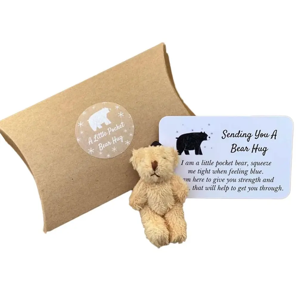 Mini Plush Bear Box Matchbox Toy Cute Bear Mini Hug Figure Card Box ...