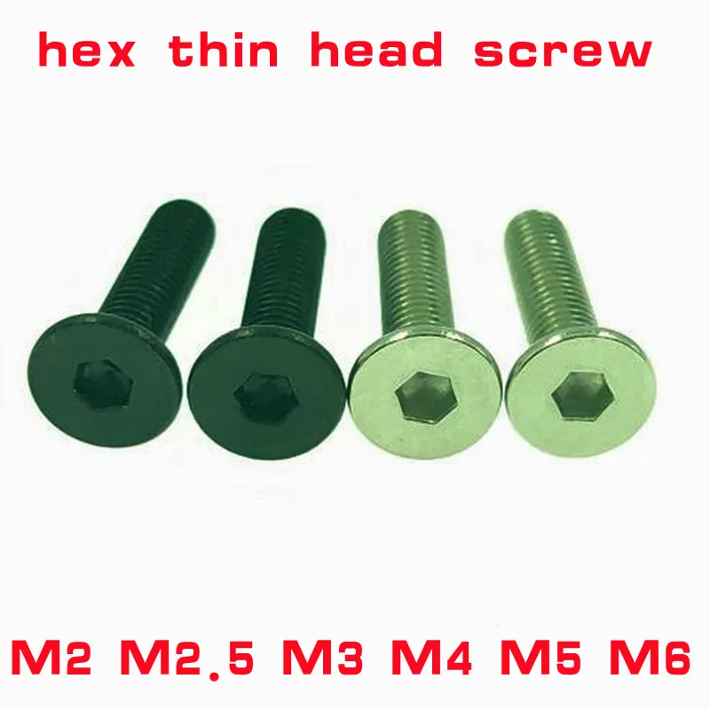 10/50x Cm Thin Hex Screw M2 M2.5 M3 M4 M5 M6 304 A2 Stainless Steel ...