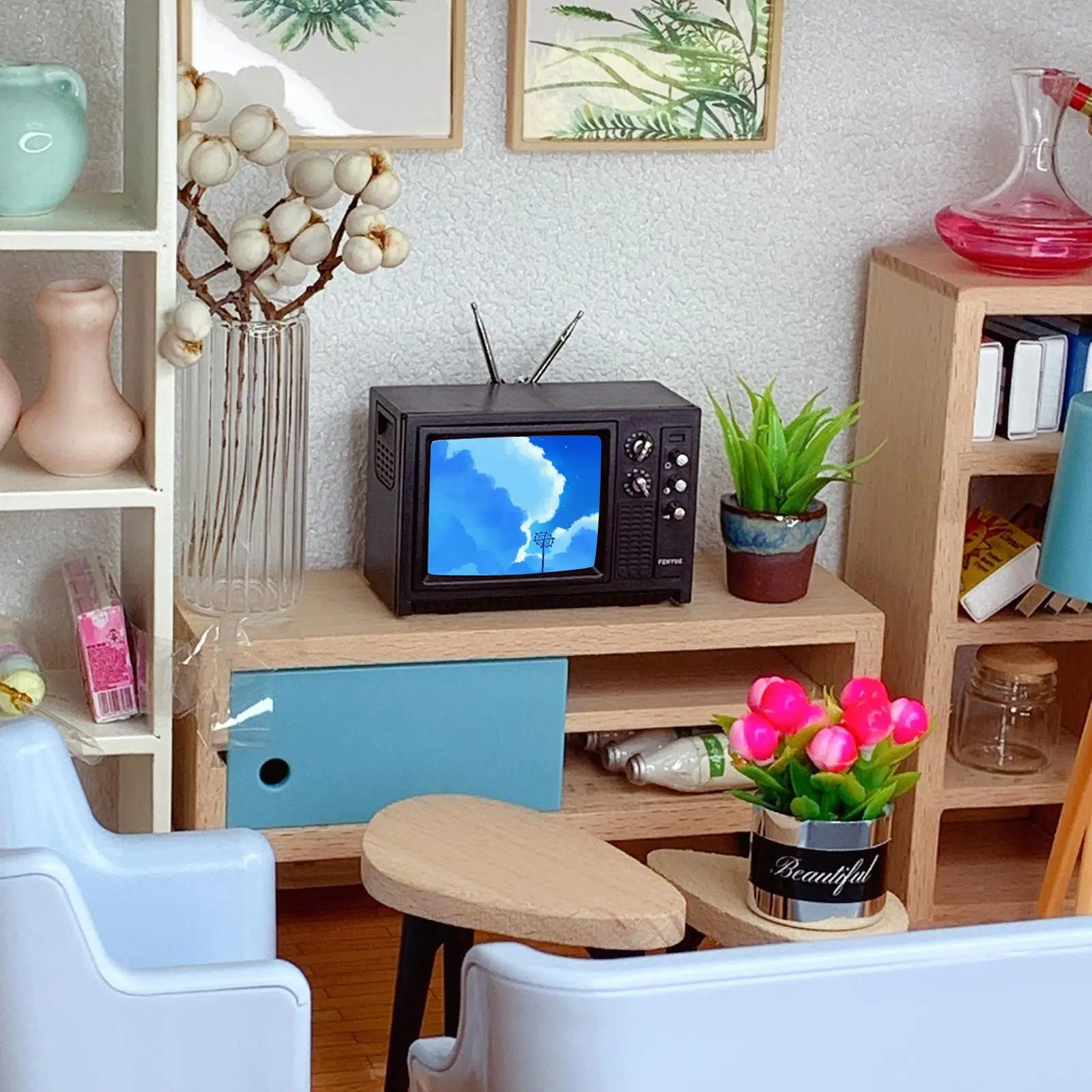 1-12-Decor-TV-Remote-Control-Simulation-Miniature-Living-Room ...