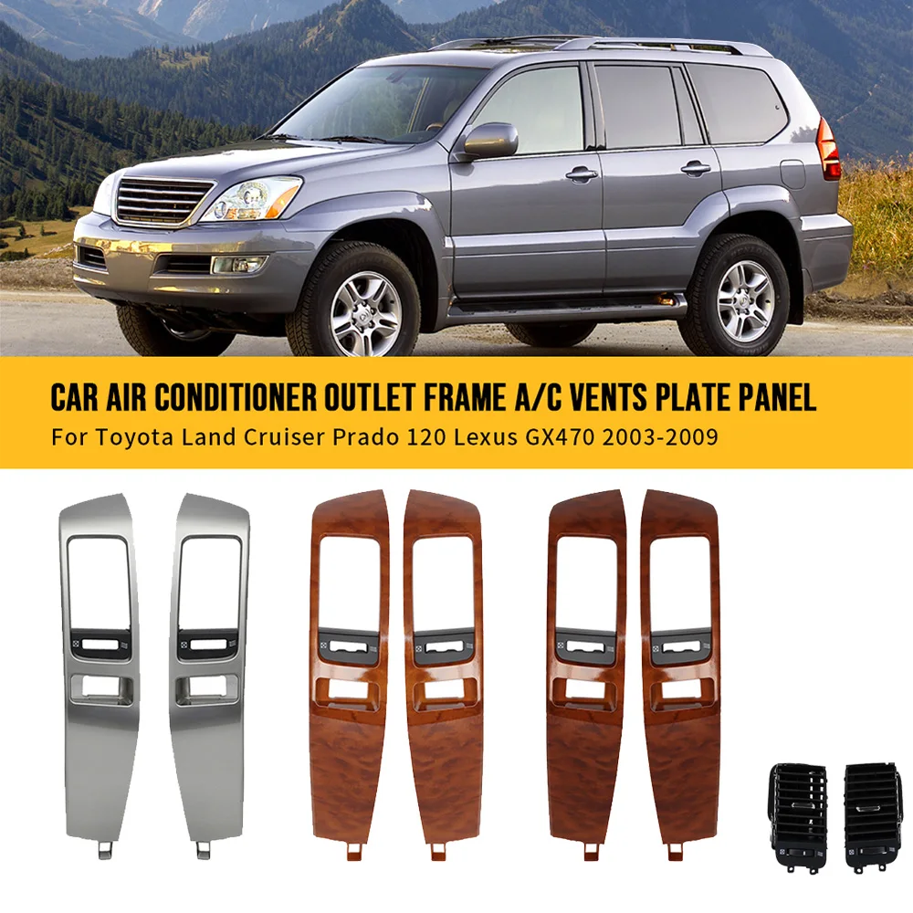 1Pair-Car-Air-Conditioner-Outlet-Frame-A-C-Vents-Plate-Panel-for-Toyota ...