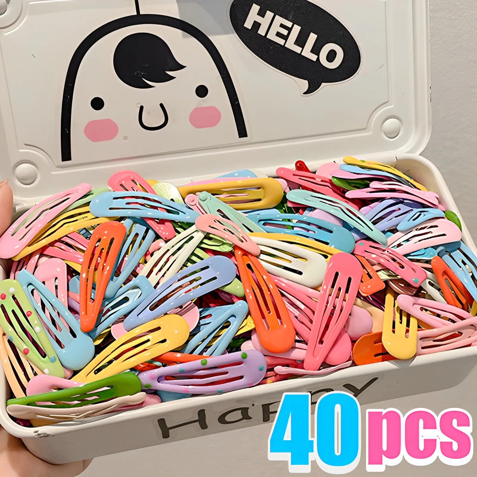 10/40Pcs Colorful Hair Clips For Women Girls Fashion Solid Kids Hair ...