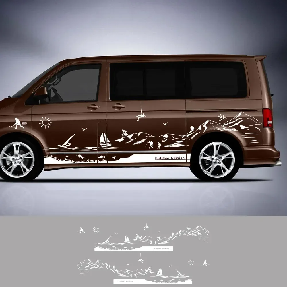 Van Camper Creative Stickers For Volkswagen VW Transporter T6 Car ...