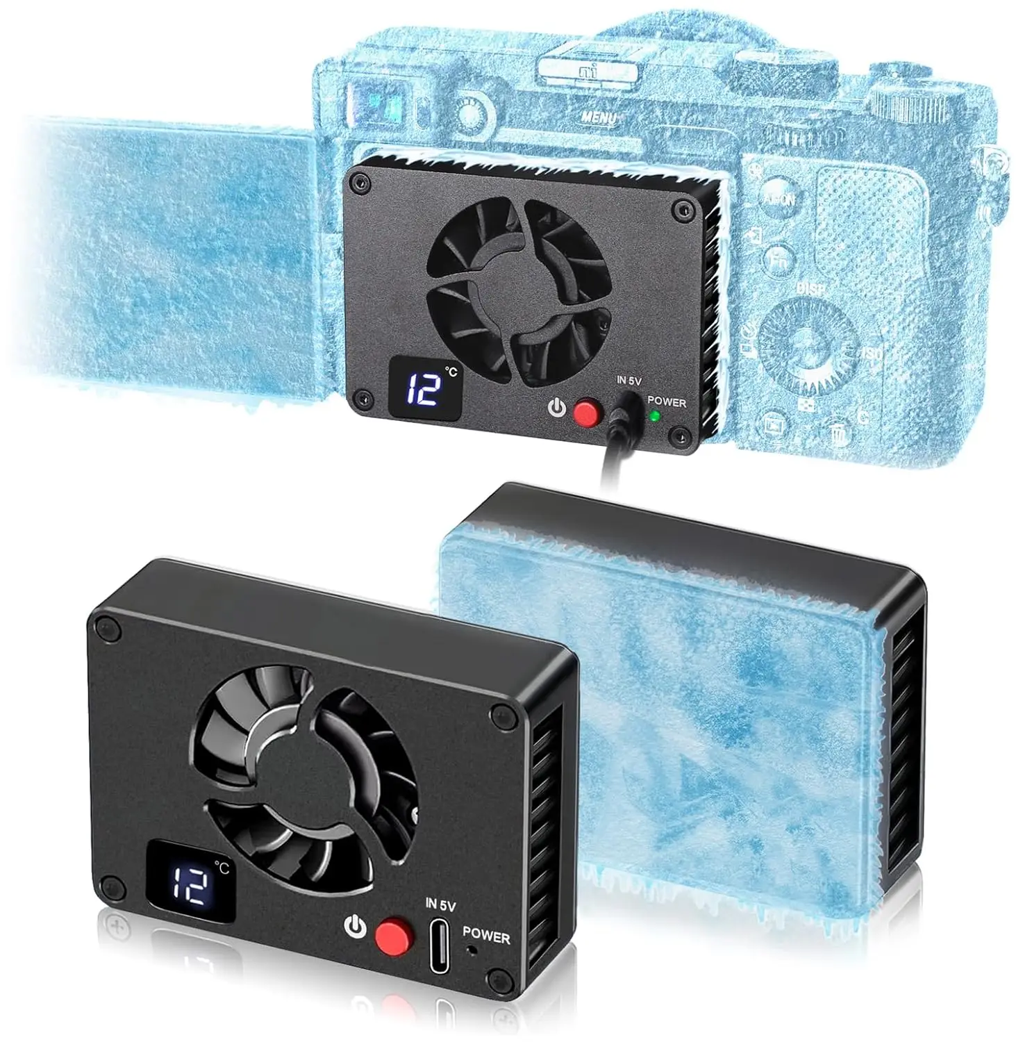 Camera Heat Sink Cooling Fan Radiator 4K Recording Kit For Sony ZV1 ZV ...