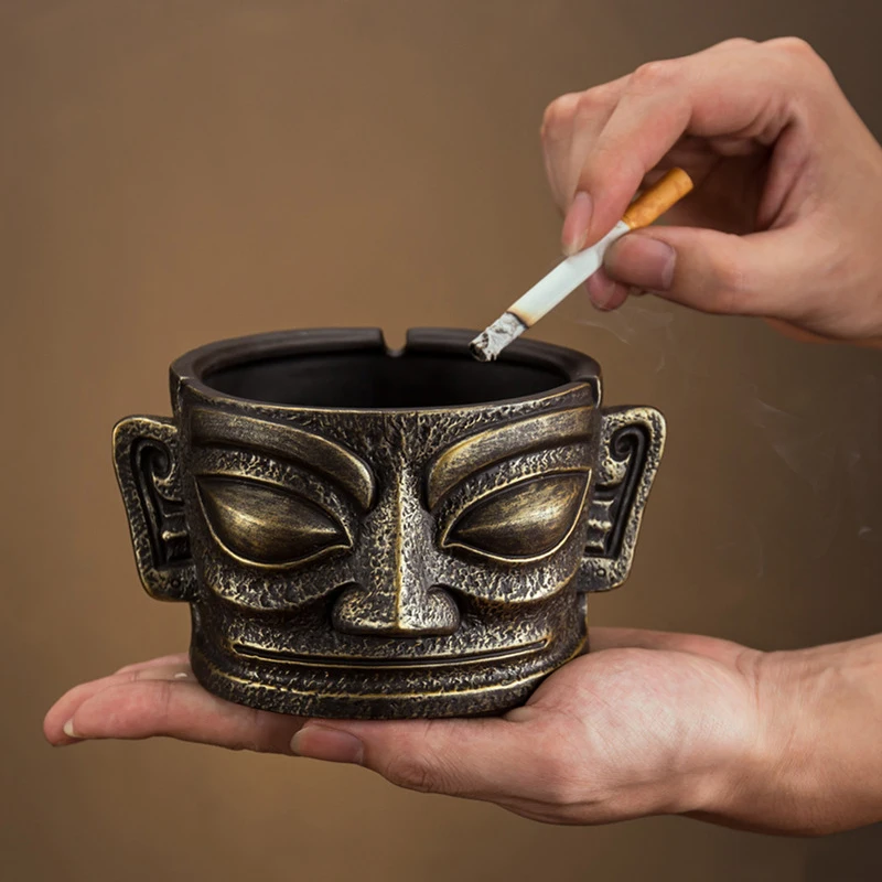 Creative-Ashtray-Samsung-Pile-Mask-Decoration-Ceramic-Handicraft-Cigar ...