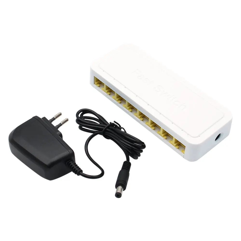Network-Switch-8-Ports-10-100-1000Mbps-Fast-Ethernet-RJ45-Switch-with ...