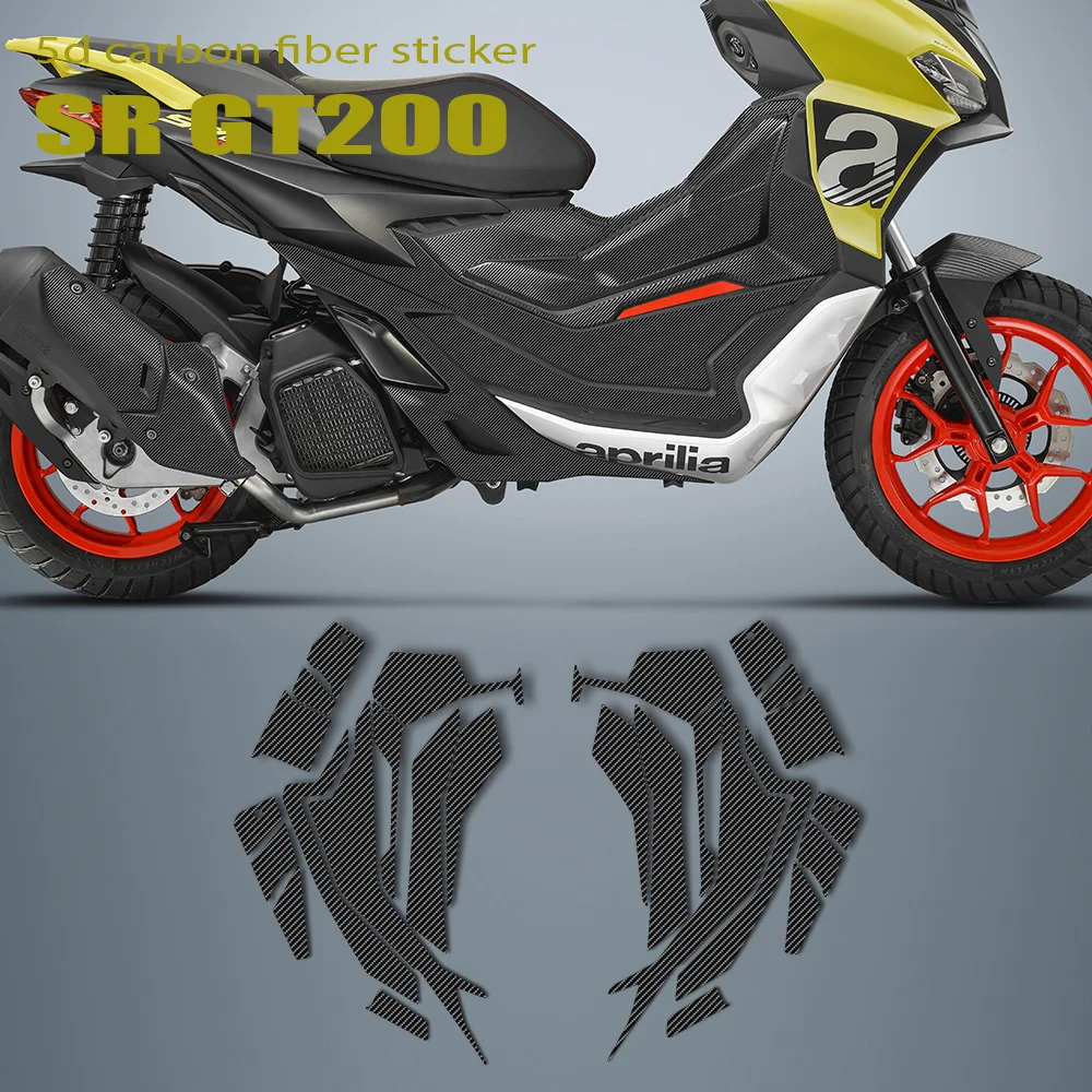 SR GT200 Motorcycle 5D Carbon Fiber Sticker Decal Body Full Kits ...