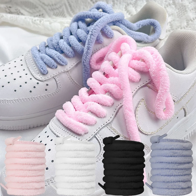 120cm Wide Flat Plush Towel Shoelaces Big Fat Fluffy Fuzzy Design ...