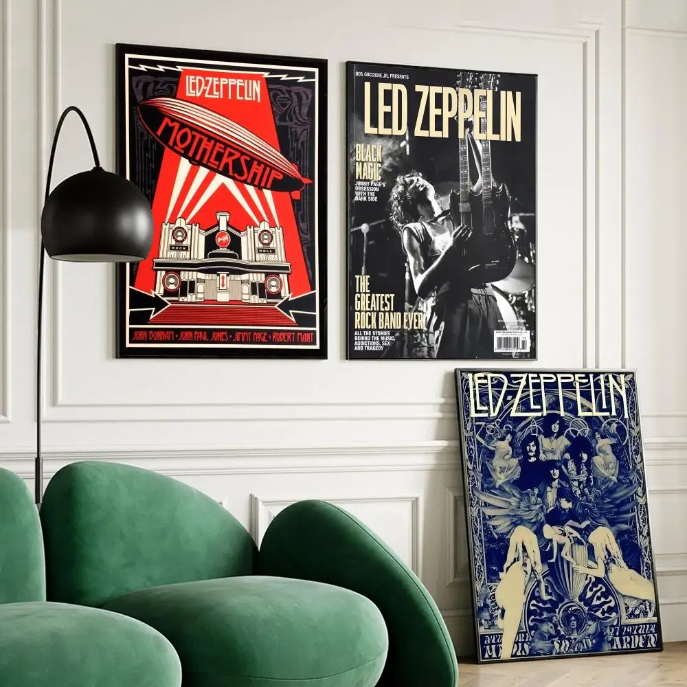 Band-L-Led-Z-Zeppelin-Poster-Furnishing-decor-Highend-Kraft-paper ...