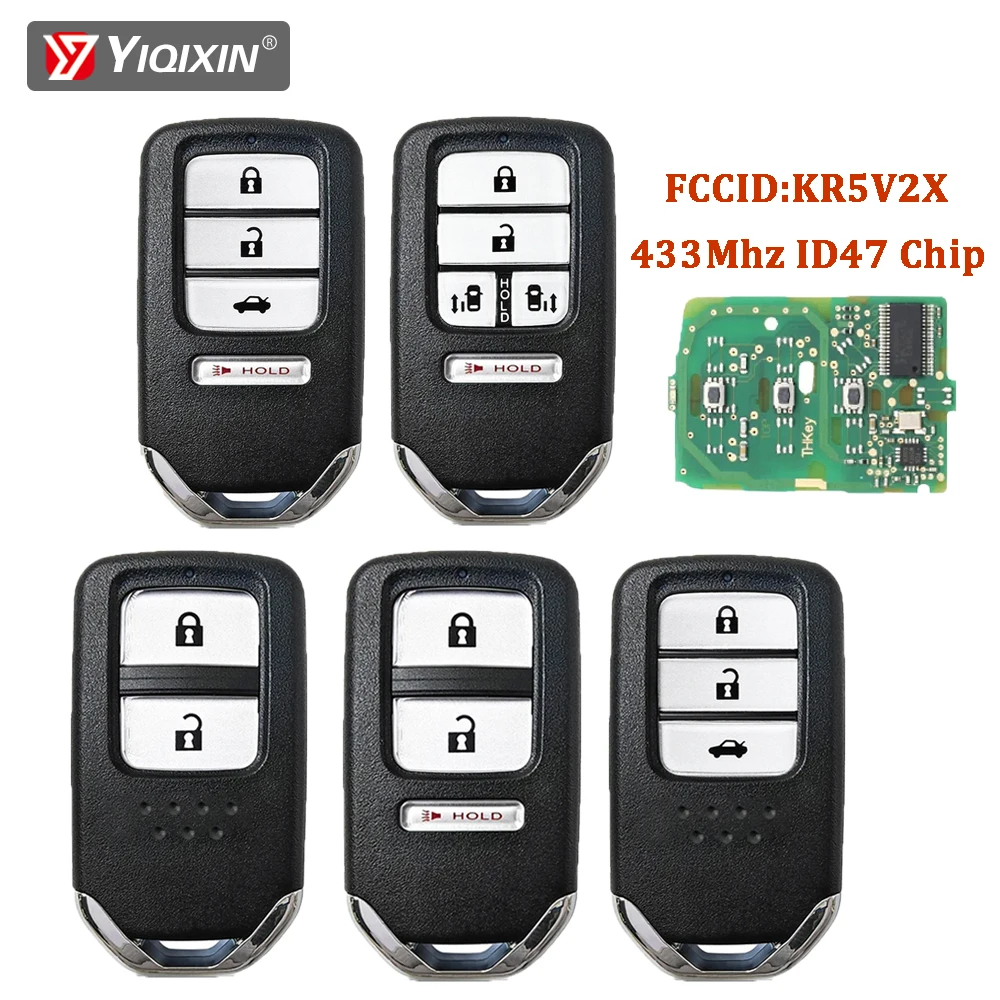 YIQIXIN-433MHz-ID47-Chip-Remote-Car-Key-For-Honda-Accord-Piot-CR-V-HR-V ...